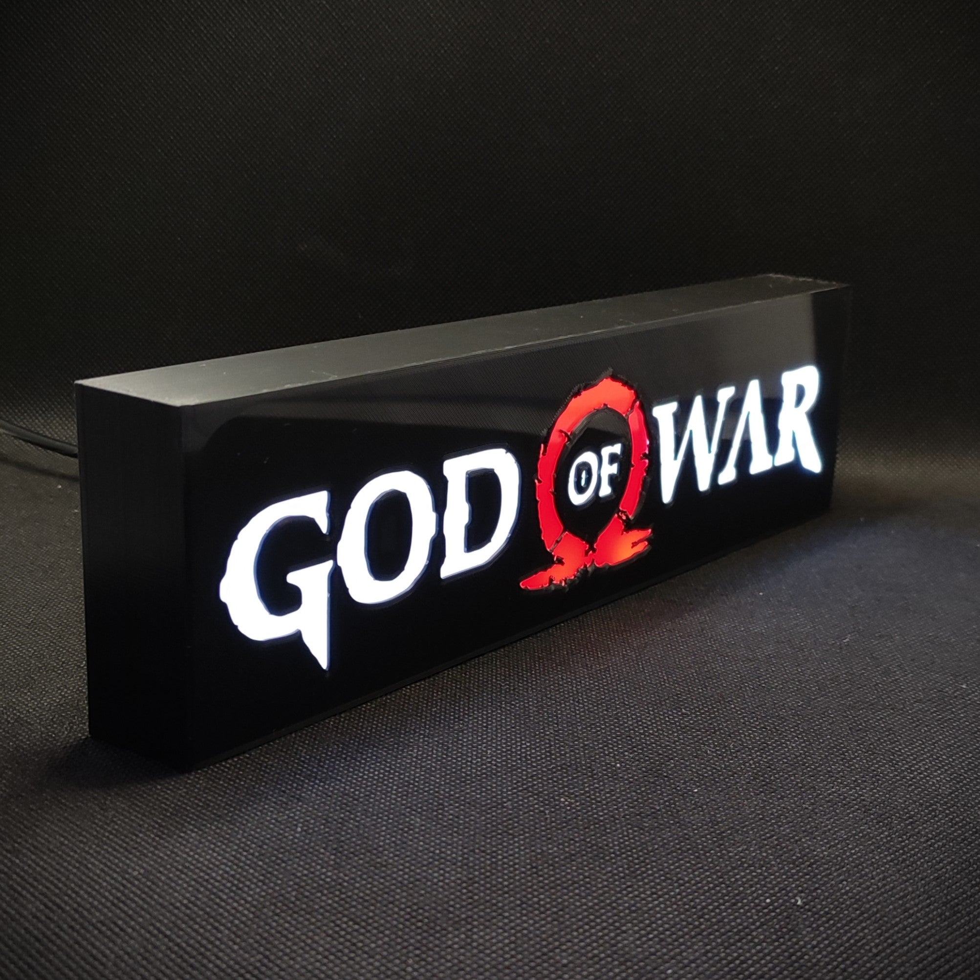 God of War Neon Led Lightbox RGB Gamer Lamp – Gleam Layer