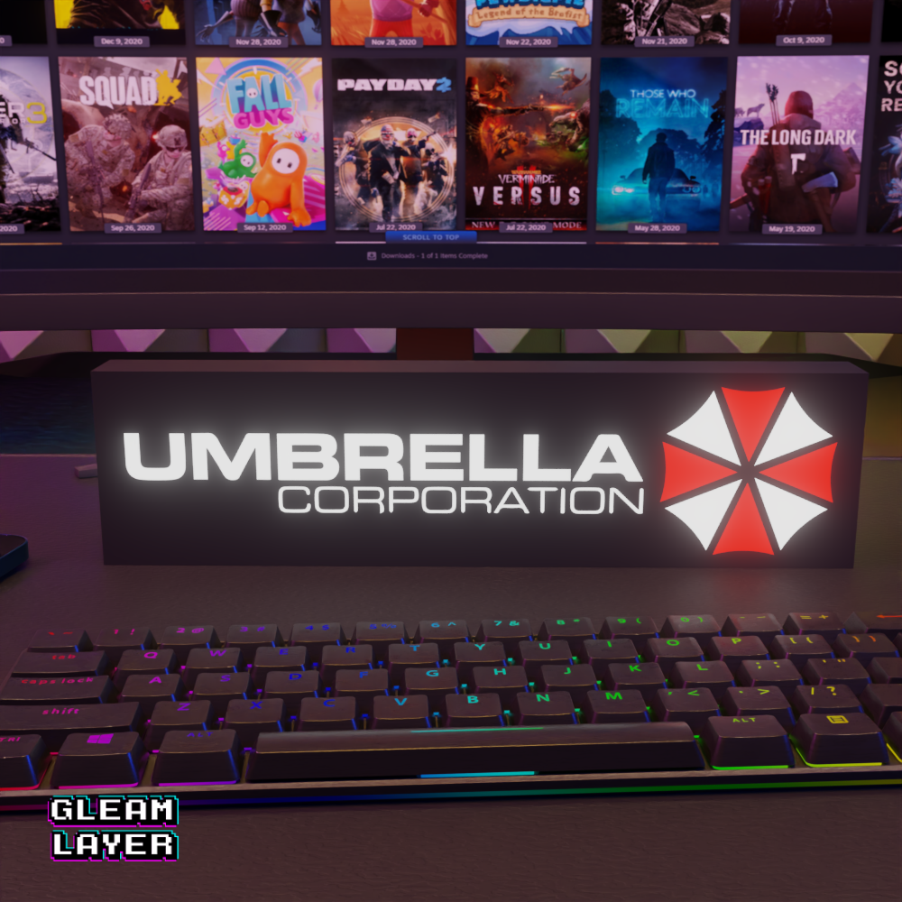 UMBRELLA CORP Led Gaming Light Sign – Gleam Layer
