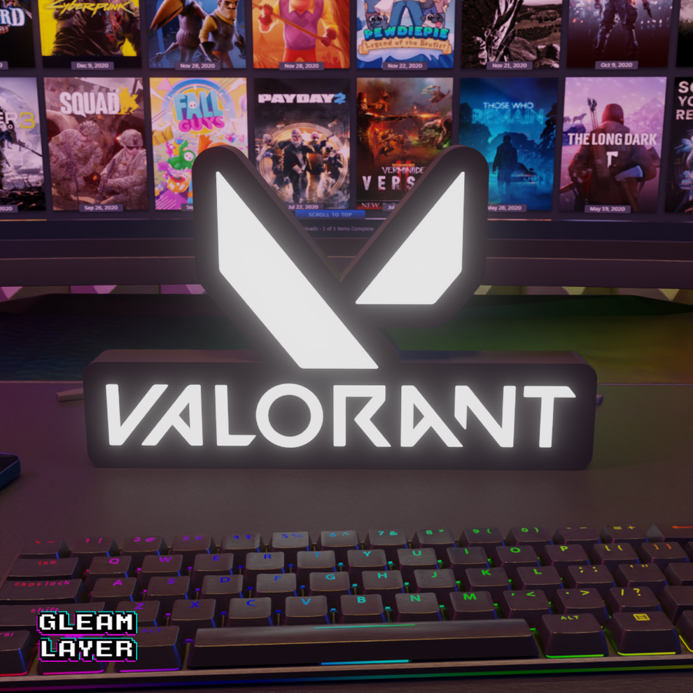 Valorant Led Gaming Lightbox Rgb Light Sign – Gleam Layer