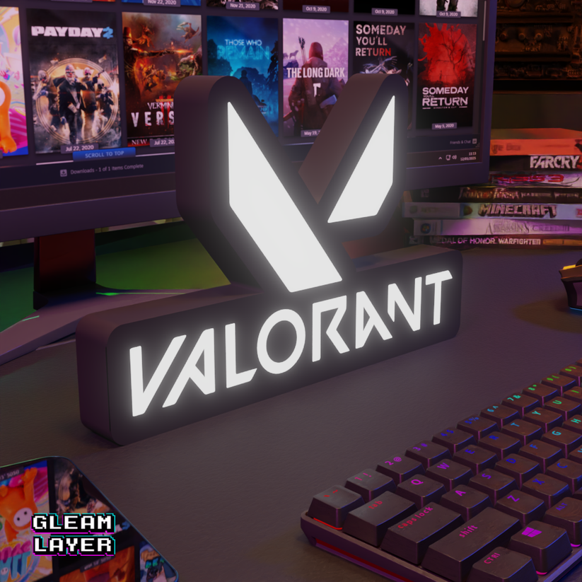 Valorant Led Gaming Lightbox Rgb Light Sign – Gleam Layer