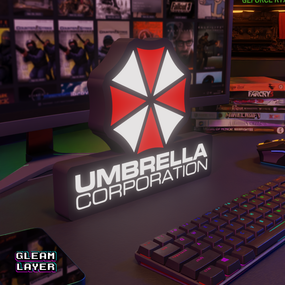 Umbrella Corporation Led Gaming Light Sign – Gleam Layer