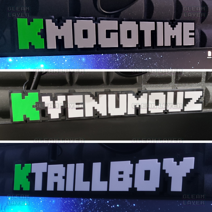 Custom KICK Name Tag Plaque for your Stream Setup – Gleam Layer