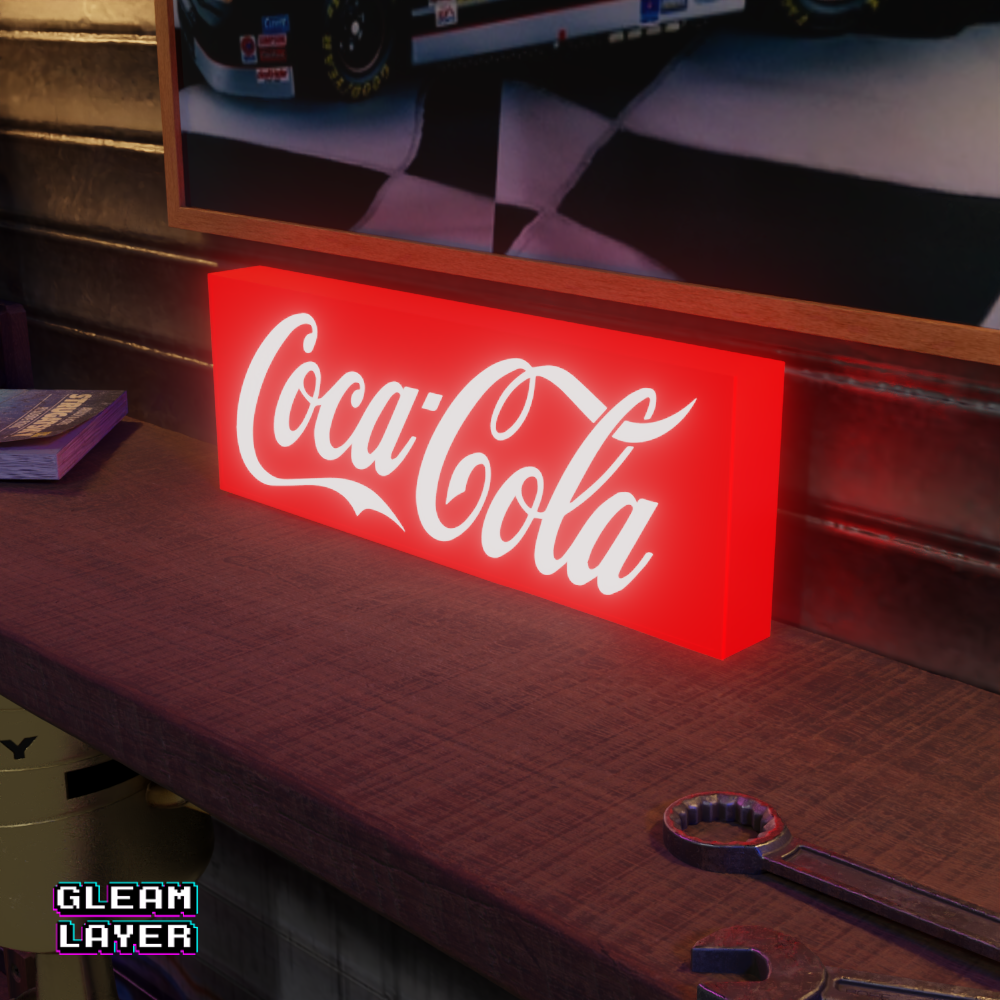 Coca-Cola Red LED Light RGB Sign Lightbox – Gleam Layer
