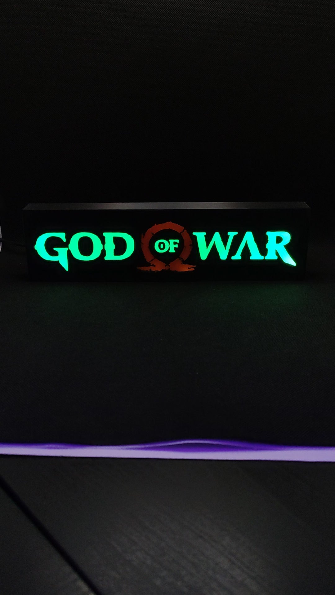 God of War Neon Led Lightbox RGB Gamer Lamp – Gleam Layer